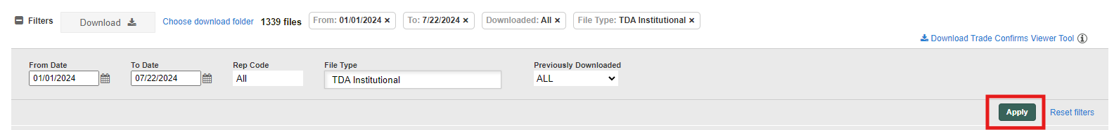 TD Ameritrade: Download Historical Files – Capitect