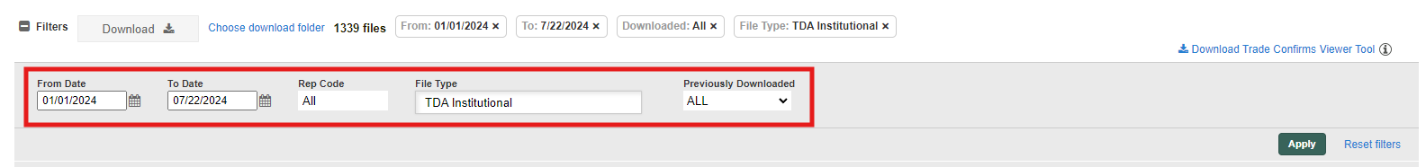 TD Ameritrade: Download Historical Files – Capitect