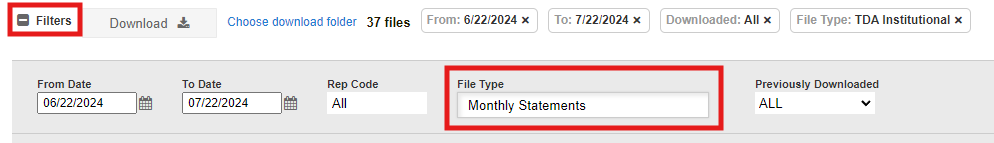TD Ameritrade: Download Historical Files – Capitect